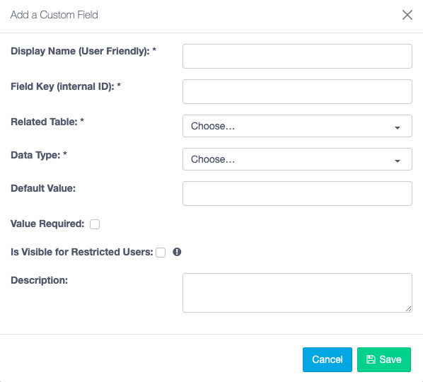 Custom Fields | Authentise