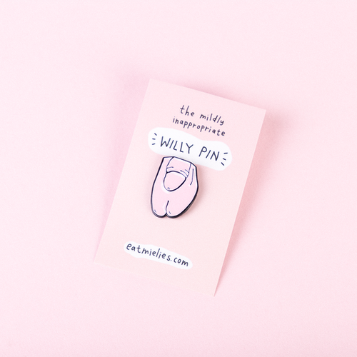 Willy enamel pin (pink or brown) | eatmielies