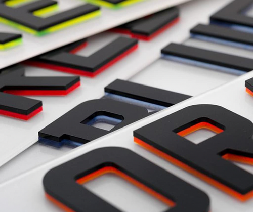 4D Neon Acrylic Number Plates | Custom Car Plates by NI Plate Company ...