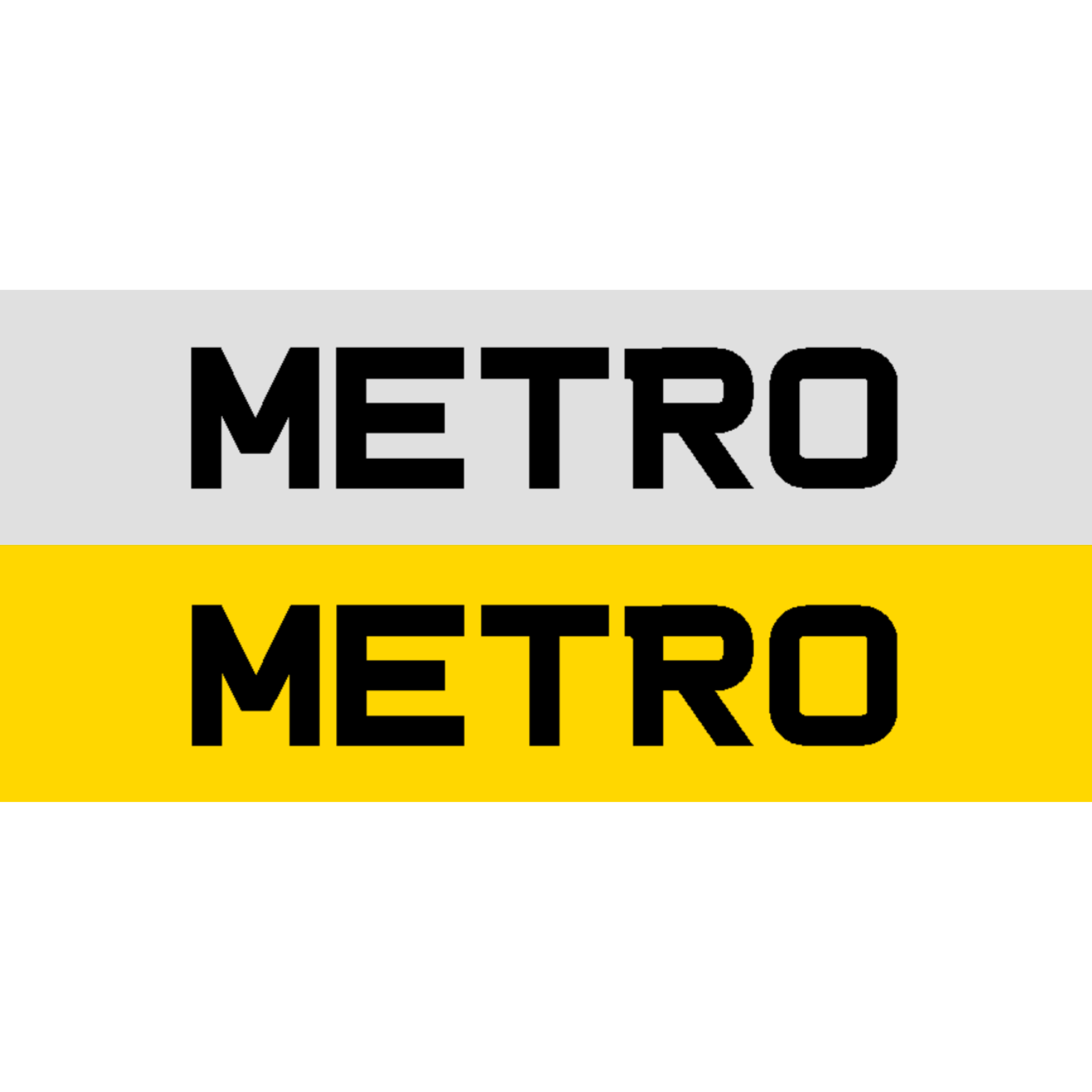 Metro Number Plates | NI Plate Company