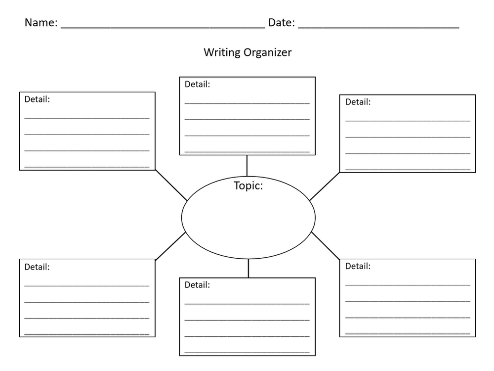 Web Graphic Organizer with Lines