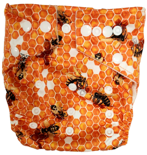 Cloth Nappy with insert - Honey Bees | Sunflower and Stone