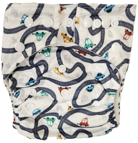 Cloth Nappy with insert - Cars | Sunflower and Stone