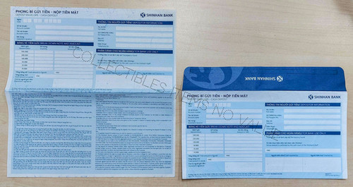 DEPOSIT ENVELOPE CASH DEPOSIT from Shinhan Bank Vietnam | Vietnambanknotes