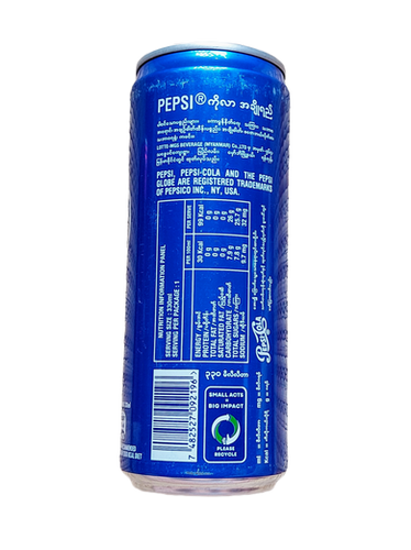 2023 classic Pepsi Myanmar sleek 330ml cans | Vietnam Beverages
