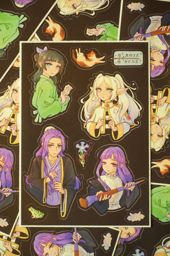 Frieren/ Apothecary Diaries Sticker Sheet | Rose & Rune
