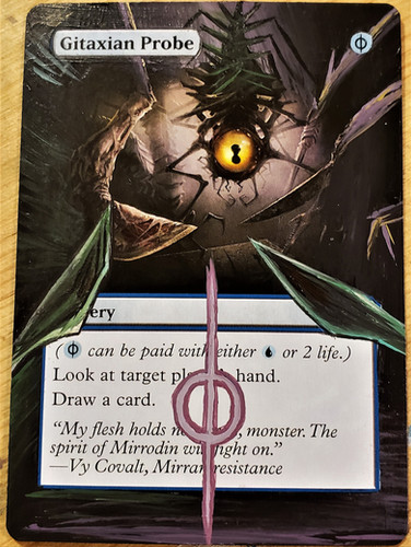 Gitaxian Probe - Full Art / Altered. MTG | Rypie MTG Alters