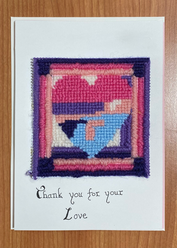 2 Hand woven cross stitch cards | Redemptoristine Nuns