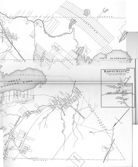 Harvey Maps | New Brunswick Land Company and Settlement of Harvey and ...