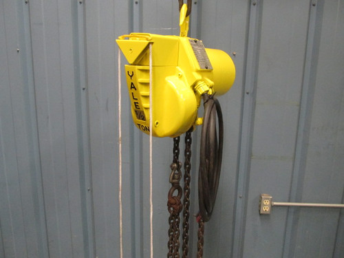 Yale MEL1/2N10H13S1 Electric Chain Hoist 1/2 Ton 1000 Lbs 3 PH 460v 6.5 ...