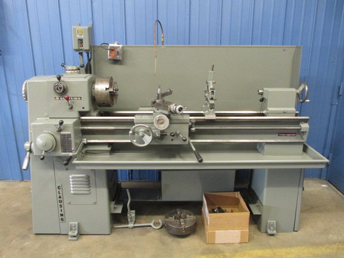 Clausing Model 6913 Metal Lathe 14" x 48" 3 PH 3 & 4 Jaw Chuck Quick Change ++ | M.I.S. Industrial