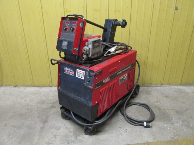 Lincoln Power Wave 455M MIG Welder Power Source w/10M Wire Feeder 11216 ...