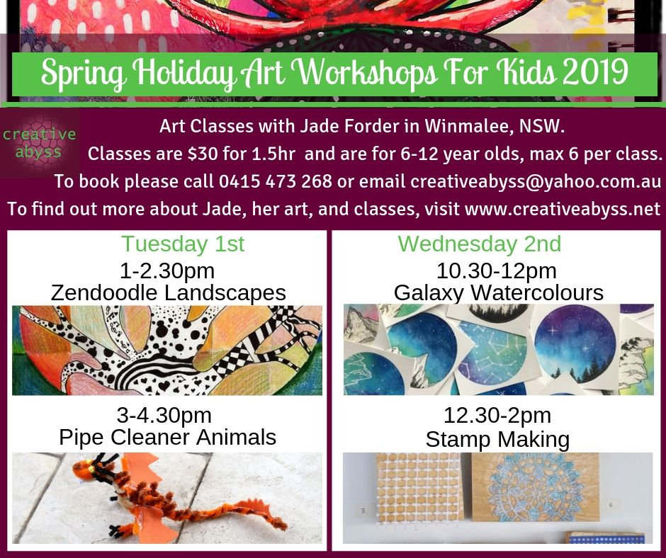 Spring Holiday Art CLasses