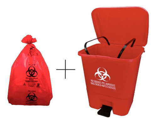 Paquete De Bote Para Rpbi Con Pedal Y 100 Bolsas Rpbi | Comerzia