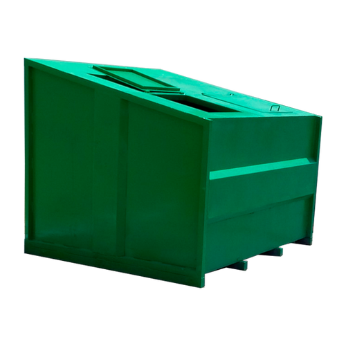 Contenedor Metálico 6000 lt. Cielo Cerrado con Doble puerta Superior ...