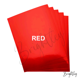 CARDSTOCK - MIRROR - RED- 10 PACK | Brightley
