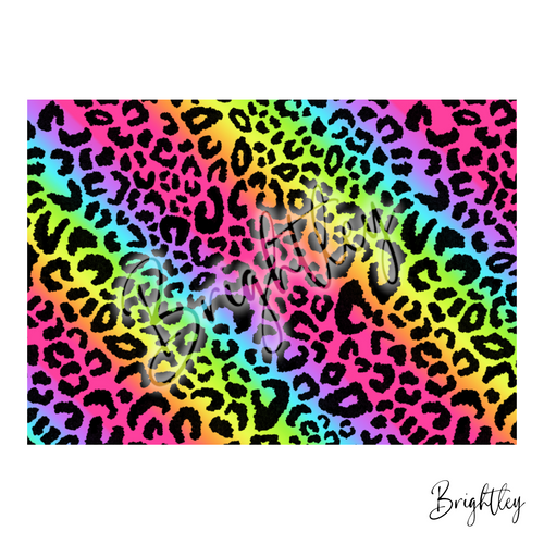 SUBFUSIBLE INK SHEET - RAINBOW LEOPARD | Brightley