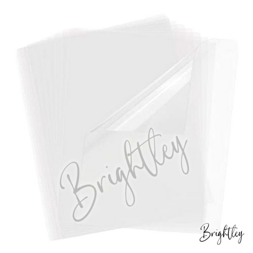 STICKER PAPER - TRANSPARENT - INKJET PRINTABLE - 5 pack | Brightley
