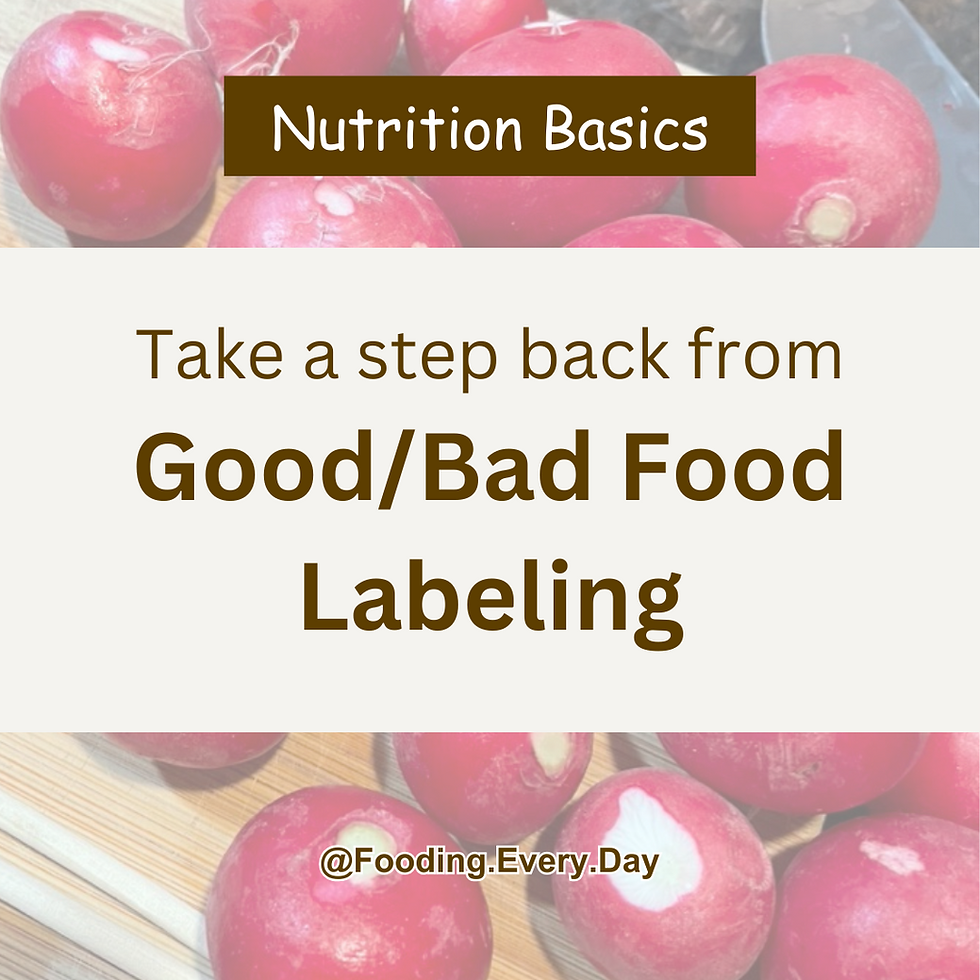 Good/Bad Food Labeling
