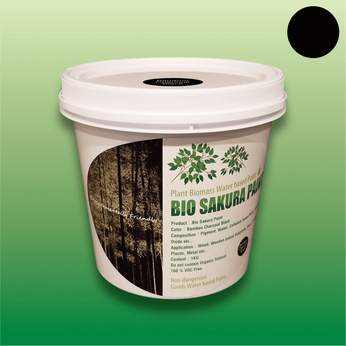 Bio Sakura Paint：Plant Based Natural Vegan Paint：Bamboo Biochar Black ...