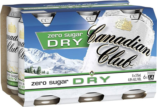 CANADIAN CLUB & DRY ZERO SUGAR CANS | Bottle-O Bros