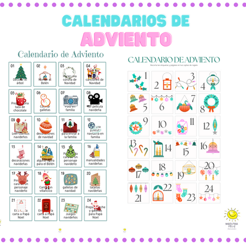 Calendarios de adviento para rellenar | My Site