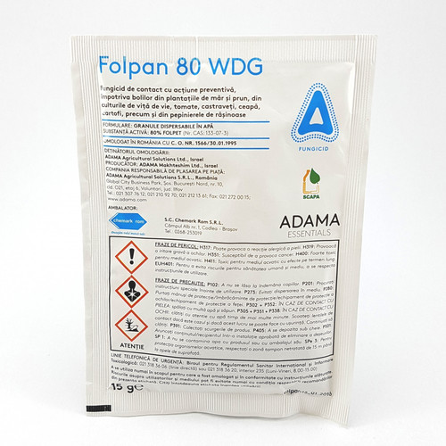 Fungicid Folpan 80 WDG, 150 grame, Adama | Agrohorticola