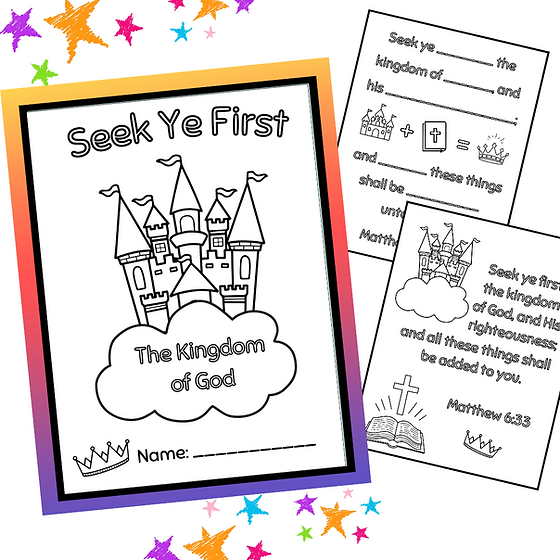 matthew 6 33 coloring page