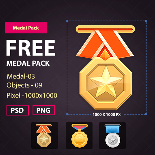 Free Medal Pack – 2D Game Achievement Icons