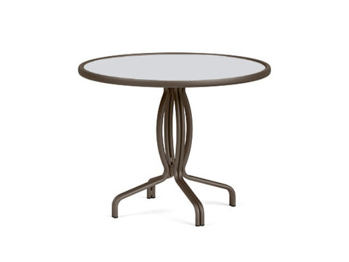 Brown Jordan Kantan 36" Round Glass Top Dining Table - Pedestal | Patio.com