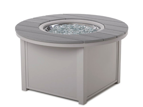 Telescope Casual 42in Round Rustic Top Fire Table | Patio.com