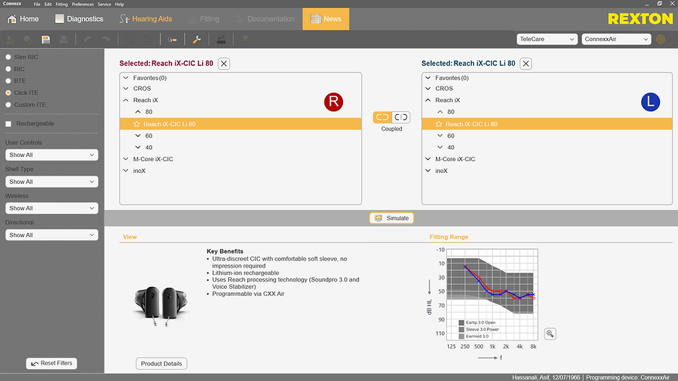 Affordable invisible hearing aids: Rexton Reach inoX CIC