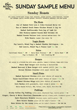 Menu | The Poets Ale & Smokehouse | Hove