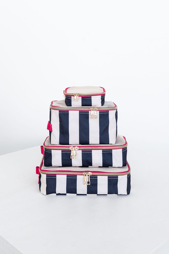 Keep It Together Packing Cubes - Pink/Stripe | Gray Haus