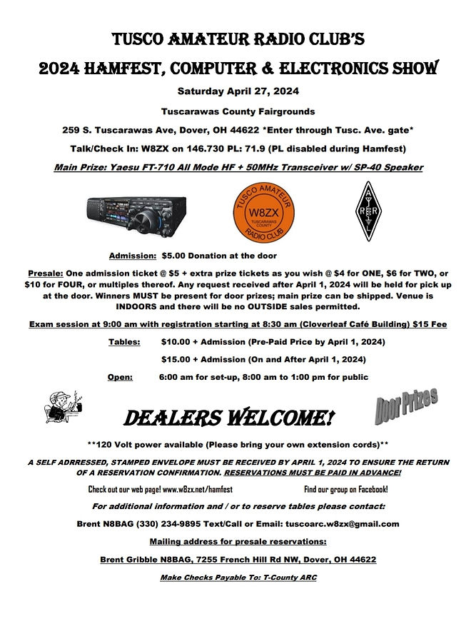 HAMFEST | Tusco ARC W8ZX