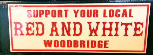 Support Red and White Sticker | support81woodbridge