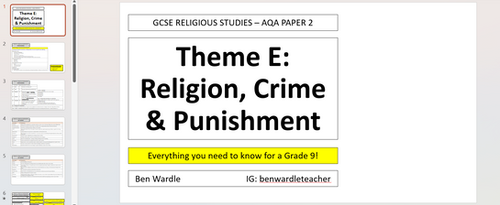 Theme E: Religion, Crime & Punishment | benwardle.org