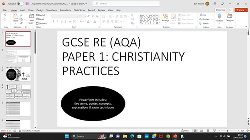 GCSE RE: Christian Practices (AQA Paper 1) | benwardle.org