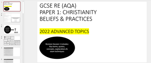 GCSE RE: Paper 1 Christianity 2022 Advanced Topics | benwardle.org