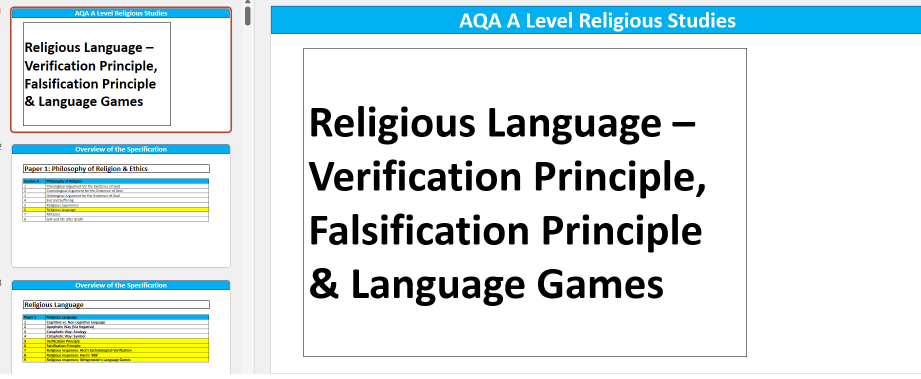 Religious Language: Verification, Falsification & Language Games ...