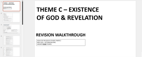 Theme C Existence of God & Revelation Revision Walkthrough | benwardle.org