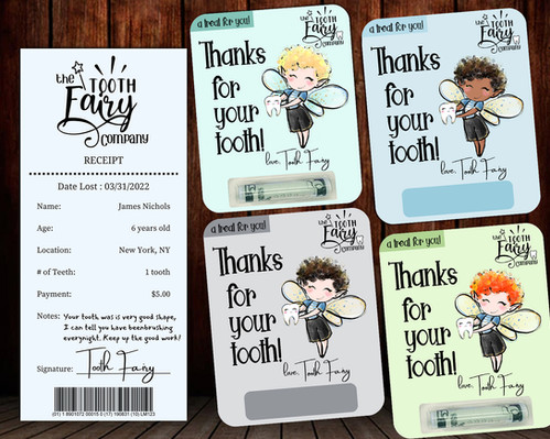 Editable Girl Tooth Fairy Receipt | DCM DESIGNS INC