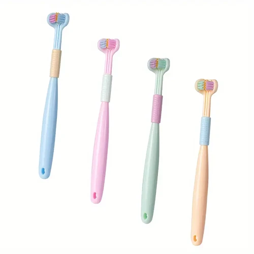 Childrens Three Sided Toothbrushes - Rainbow | Sensory Haven 4 Kids