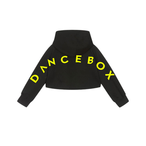 Special Edition Dancebox Fluo Yellow Crop Hoodie | Dancebox Studios