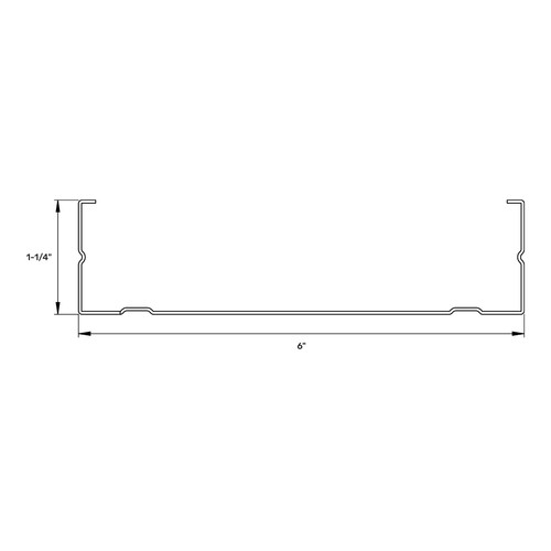 20-Gauge (30 mil) 6 in. x 8 ft. Galvanized Steel Wall Framing Stud ...