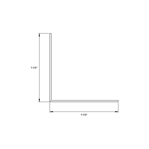 16-Gauge (54 mil) 1 1/2 in. x 10 ft. Galvanized Steel Long Angle ...