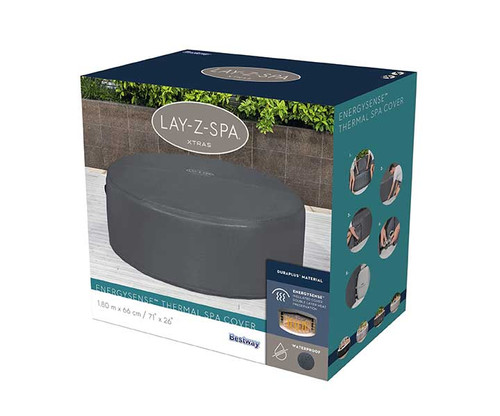 Lay-Z-Spa Energy Saving Thermal Hot Tub Cover – Small 71”/26” - 1.80m X ...