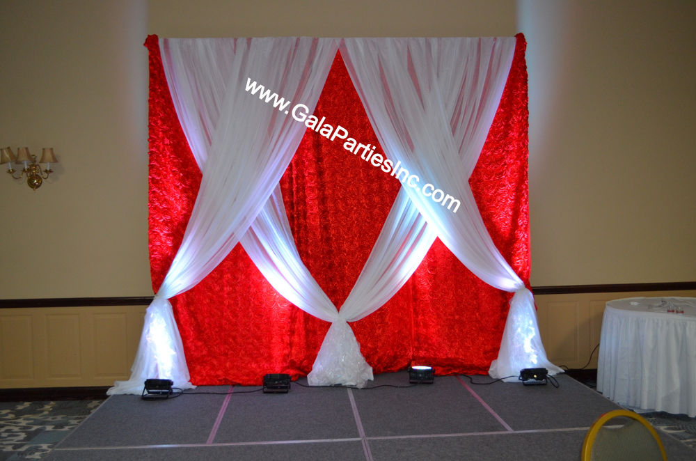 DIY Wedding Backdrop Red & White