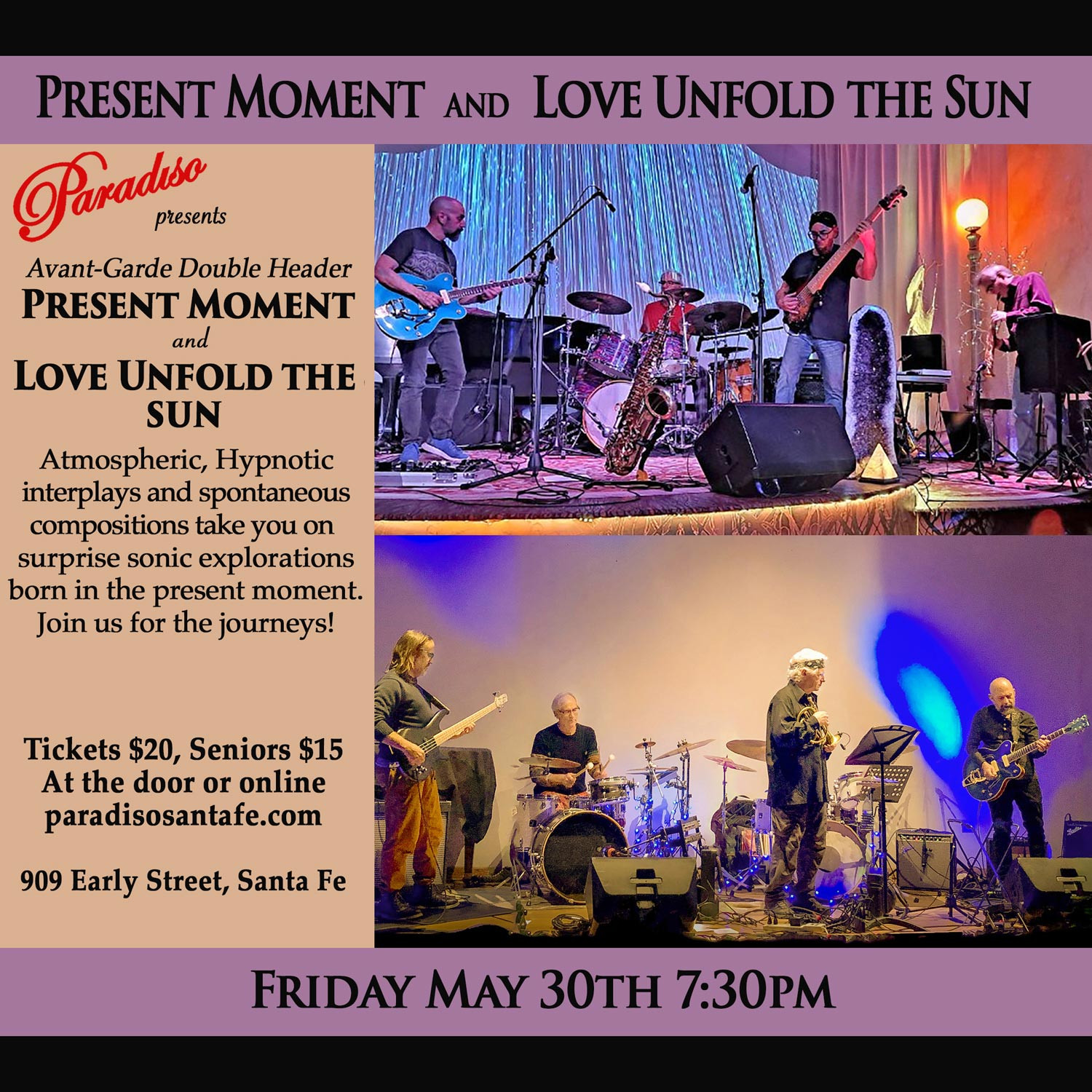 Avant-Garde Double Header ~ Present Moment & Love Unfold the Sun ...