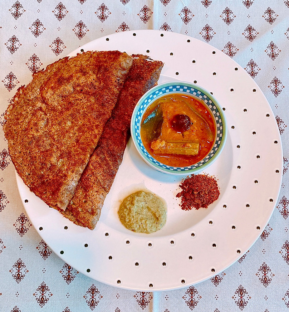 Mung bean dosa or Pesara dosai